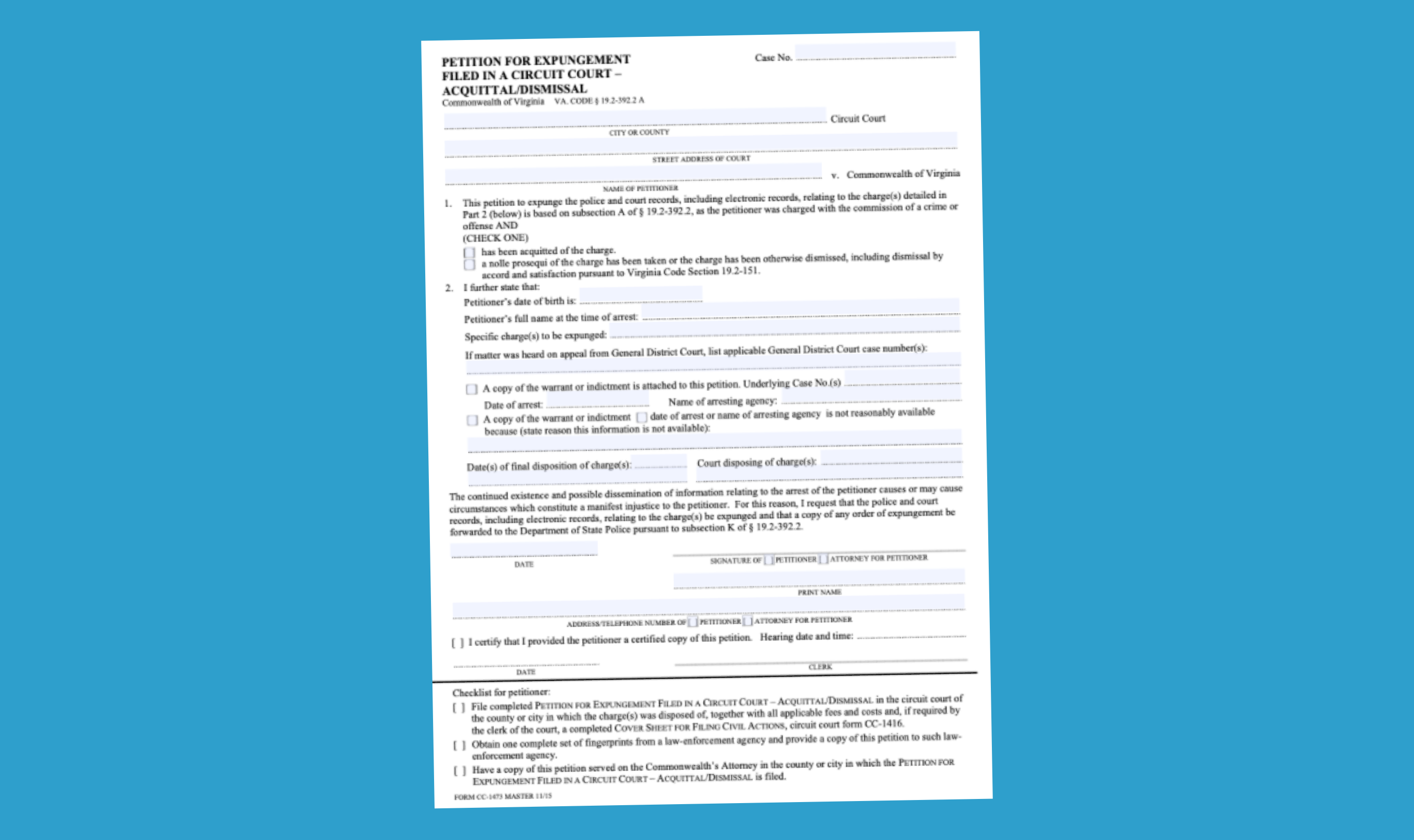 Expungement of criminal records